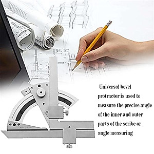 N/A Stainless Protractor 0-320 Degrees Precision Angle Ruler Measuring Finder Ruler Adjustable Vernier Protractor Measuring Ruler