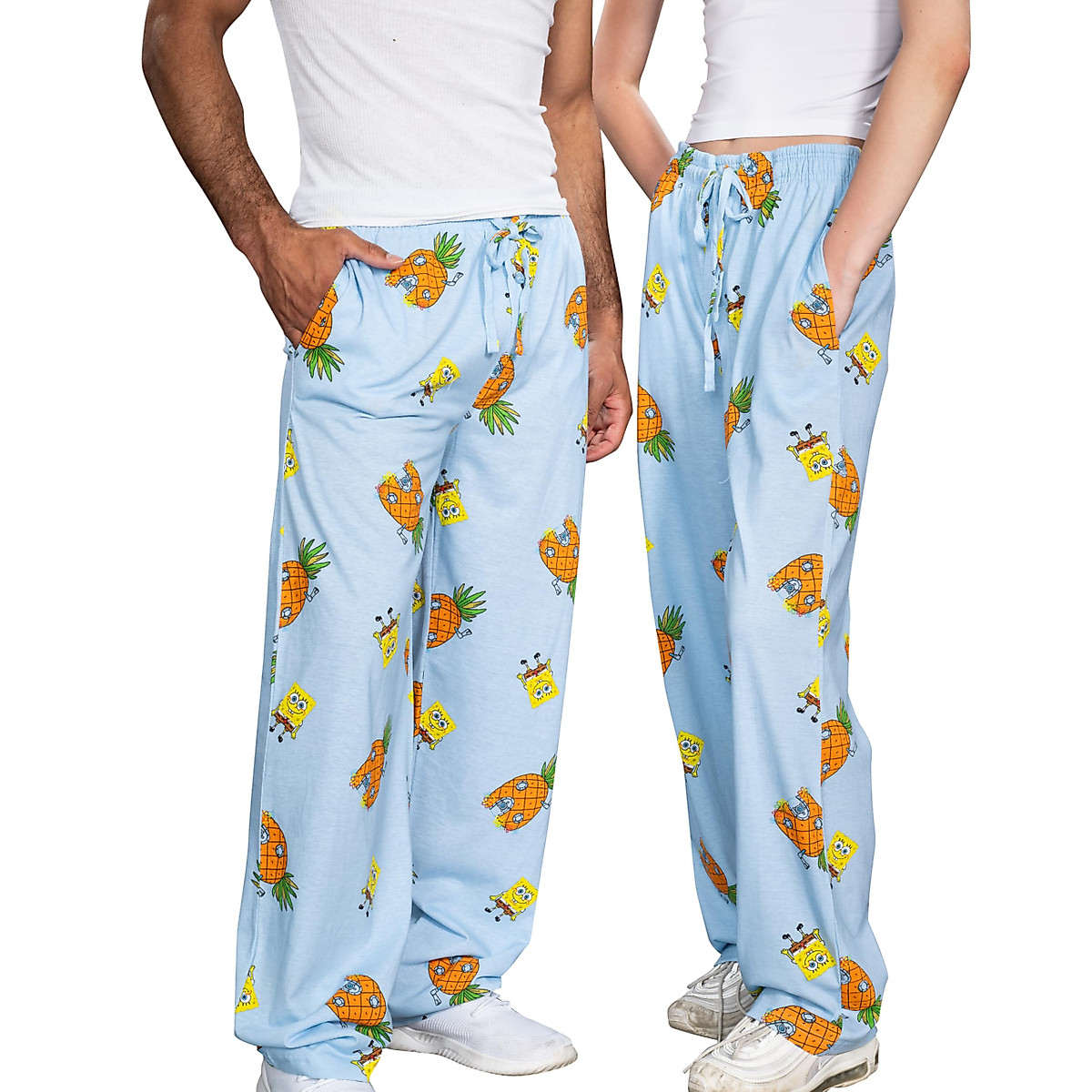 Mad Engine Spongebob Squarepants Pineapple House Lounge Pants - X-Large - Cartoon Pajama Pants - Christmas Pajama Pants - Funny PJ Pants