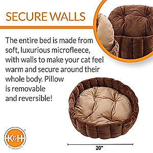 K&H Pet Products Lazy Cup Machine Washable Pet Bed For Cats or Dogs Large 20 Inches