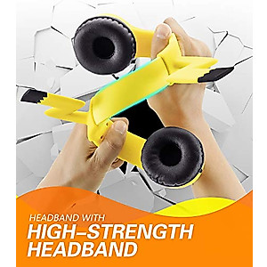 Kids Headphones with VoliBolt Ears, Mumba Wired Over-Ear Headphones with Music Sharing Function, 85dB Volume Limited Hearing Protection,Safe Food Grade Material, 3.5mm Jack (HS01) Headset for Children