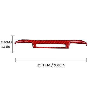 Agulier Compatible with Air Conditioner Switch Trim Panel Carbon Fiber Protection Frame Sticker Interior Accessories Decoration for Toyota Supra GR A90 A91 MK5 2019-2022(Red)