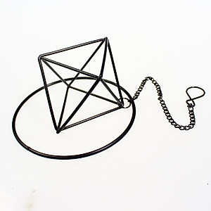 ZOOELAY Air Plant Hanging Holders Black Airplants Hanging Cage Sets Wall Air Planters Hanger 6 Geometric Airferns Indoor Display Frame