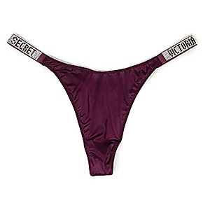 Victoria's Secret Bombshell Shine Thong Panty, Maroon, X-Large