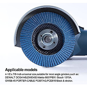 S SATC Abrasive Wheels & Discs 4-1 2 Inch Flap Disc 10 PCS 4.5" x 7/8" 40 60 80 120 Grit Fast Cutting Speed Zirconia Alumina Grinding Disc for Angle Grinder Type #29