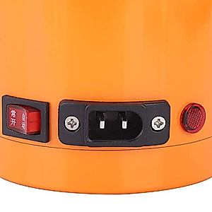 Portable Car Electric Kettle, 800ml 12V 24V Stainless Steel Electric Car Kettle, Heating Cup Coffee Mug Travel Water Bottle Road Trip Travel Cigarette Lighter Heated Water Tea Coffee Kettle (Orange)