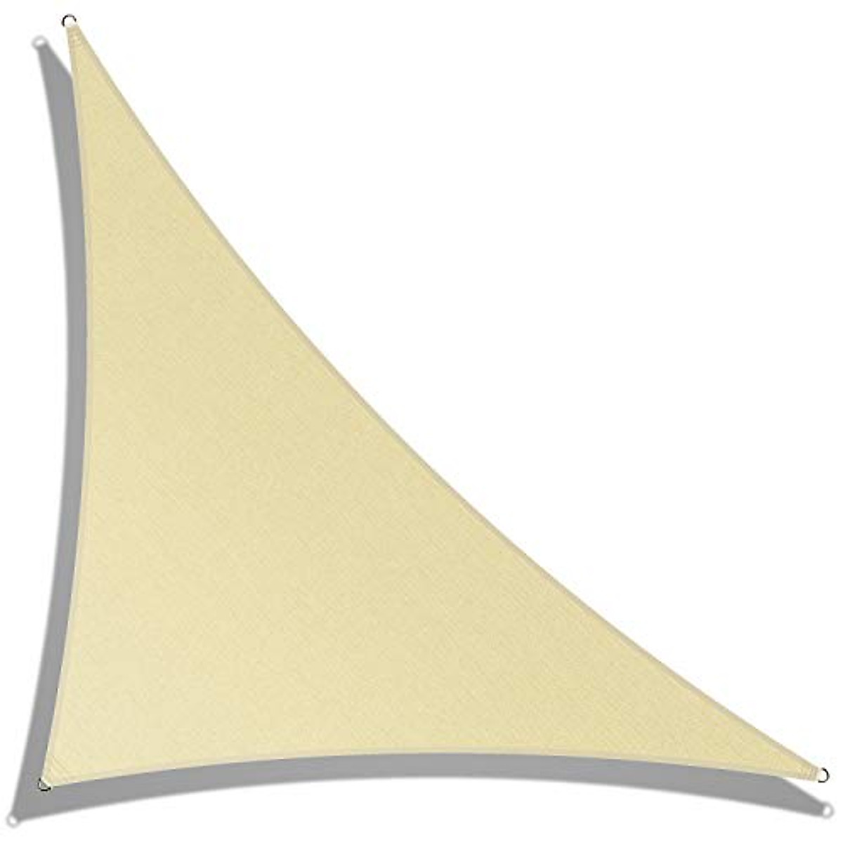 Amgo 12' x 12' x 17' Beige Right Triangle Sun Shade Sail Canopy Awning Cloth AGTAPRT12 - UV Blockage, Water & Air Permeable, Heavy Duty Commercial Grade, Outdoor Patio Garden (We Make Custom Size)