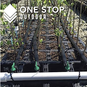 50-Pack 4" Inch Angled Drip Emitter Stake, (FITS 1/4" & 1/8" TUBING) for Precise Watering & Irrigation, Greenhouse, Container Gardening, Home Garden, and Hydroponics Growing (50, 4" Inch Long)