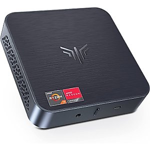 KAMRUI Thin Client Mini PC AMD 4-Core Ryzen 7 3750H Radeon RX Vega 10 Graphics 16GB DDR4 RAM 1TB NVMe SSD WiFi AC BT 4K HDMI DisplayPort USB-C RJ-45 Windows 11 Pro