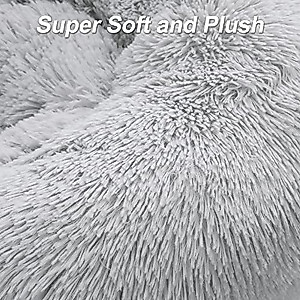 MIXJOY Orthopedic Dog Bed Comfortable Donut Cuddler Round Dog Bed Ultra Soft Washable Dog and Cat Cushion Bed (20''/23''/30'') (30'', Grey)