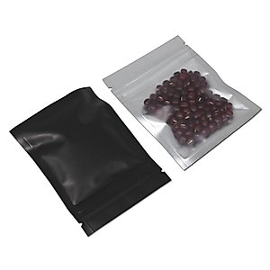 PABCK 200 Pack 3.3x5.1 inch (Inside Size 2.9x3.9 inch) Resealable Zipper Lock Food Storage Bags for Zip Heat Seal Lock Coffee Foil Packaging Pouch Self Sealing Candy Storage Supplies