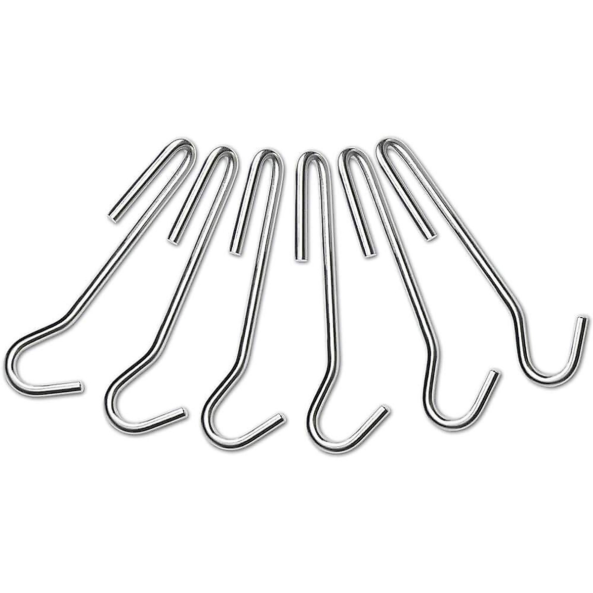 Cuisinart Chef's Classic Cookware Universal Pot Rack Hooks, Brushed Stainless, Set of 6