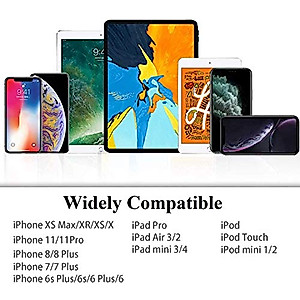 [Apple MFi Certified] 2 Pack Dual Lightning iPhone Splitter & iPhone Dongle Adapter for 4 in 1 Audio+Charge+Call+Volume Control Compatible with iPhone SE/6/7/8/X/XR/XS/11/12/13/iPad/iPod