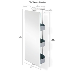 Waldorf Swivel Mirror with Shelves