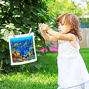 Kigai 2 Pack Sealife Fish Coral Washcloths – Soft Face Towels, Gym Towels, Hotel and Spa Quality, Reusable Pure Cotton Fingertip Towels