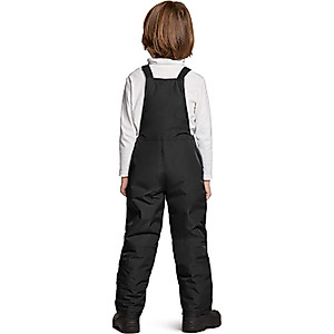 TSLA Kids Little Boys Girls Baby Winter Snow Bibs, Waterproof Insulated Snowboard Overalls, Ripstop Ski Pants, Winter Snow Overall Black, 3T