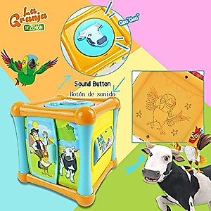 La Granja de Zenon Baby Toys Activity Cube Newborn Busy Baby Activity Center for Toddler 1-3 La Vaca Lola Developmental Learning Farm Toys Educational Gifts for Babies 6-12 Months Boys and Girls
