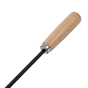 HOSKO Steel Fire Pit Poker Stick -33 Inch Long Fireplace Tool with Wood Handle - Suit for Outdoor Camping Fireplace Tool Stoke Campfire Fireplace Indoor or Outdoor Use