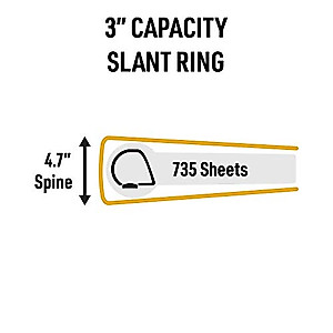 Avery UltraDuty SDS Binder with Chain, Durable Poly Binder, 3" Slant Rings, Holds 735 Sheets (77713)