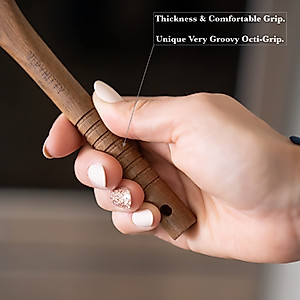 VERY NITTY Very Beautiful Kitchen Utensil Set, 7pc Wooden Cooking Utensils, Spoons and Spatula Set with Spoon Rest. Wood Kitchen Gadgets, Tools and Supplies for Cooking, Baking, Mixing and Salad Bowl