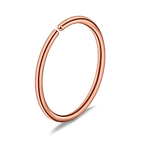 SCERRING 12PCS 22G Stainless Steel Fake Nose Septum Hoop Rings Lip Helix Cartilage Tragus Ear Ring Piercing 8mm 10mm - Mix Color