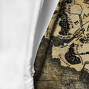 LHASA Lord Ring Duvet Covers, Soft Microfiber Washed Duvet Cover Set 3 Pieces with Zipper Closure (03,Twin (68"x86"))