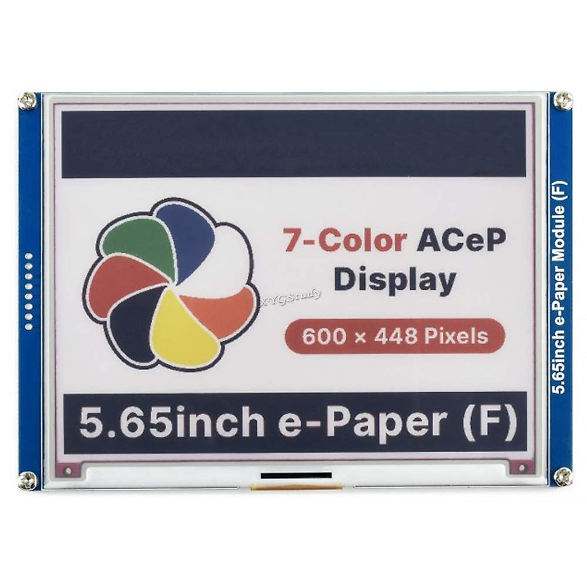 XYGStudy for Raspberry Pi Jetson Nano 5.65inch ACeP 7-Color e-Paper e-Ink Display Module SPI Interface 600×448 Pixels Colorful 5.65" Paper-Like Screen Wide Viewing Angle Low Power Consumption