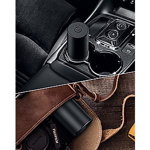 KINGTOP Electric Grinder, Portable Automatic Electric Herb Grinder, Metal Rechargeable Electric Spice Grinder (Black)