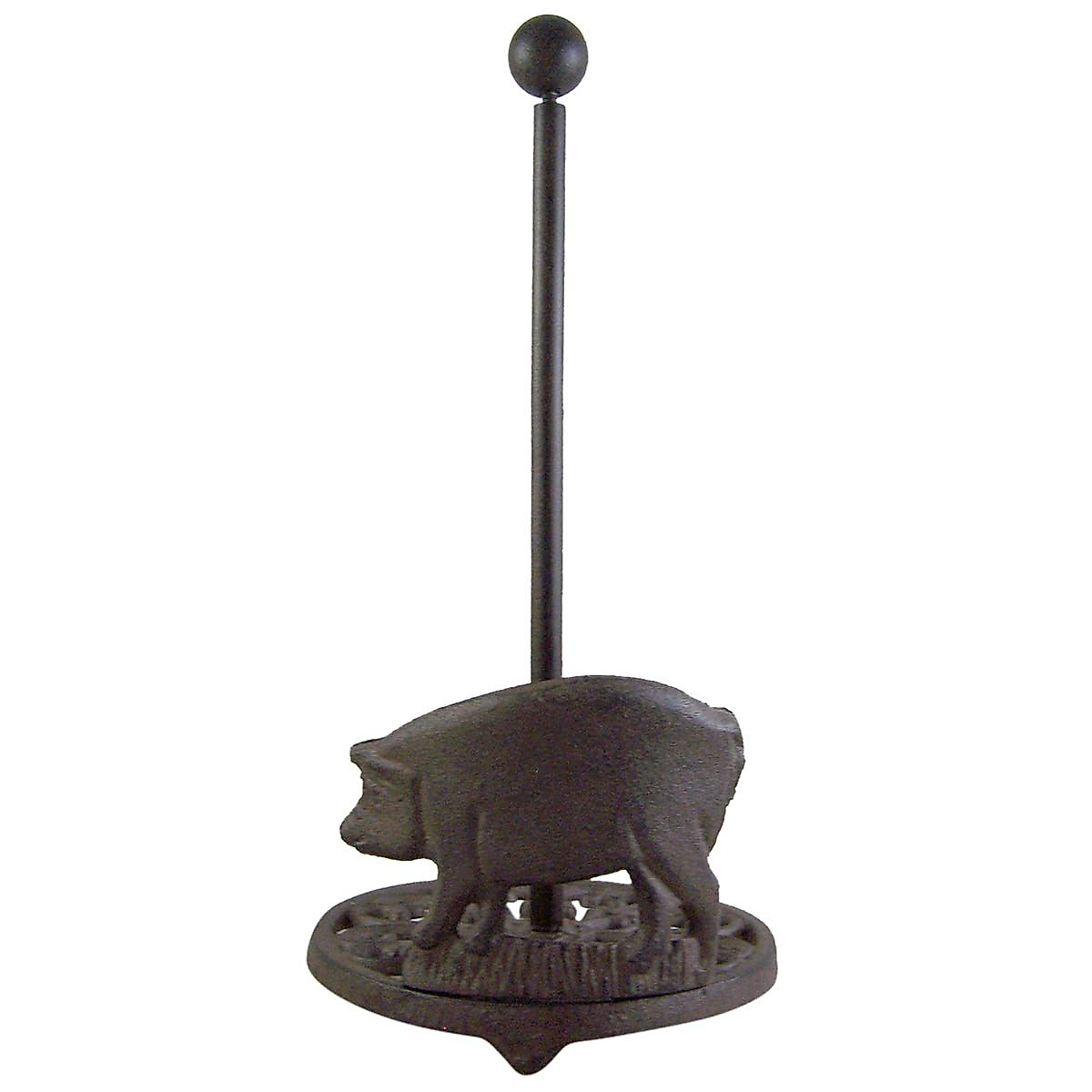 Cast Iron Pig Paper Towel Holder 13 Inch