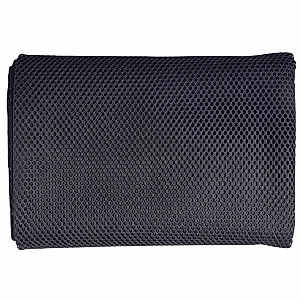 BoomSesame 150GSM Black Mesh Fabric, 40 x 82 Inch Polyester Fibre Mesh Netting Slightly Stretchy for Backpack Pocket, Straps, Netting Clothes, Netting Bag Shopping Bag and Other DIY Craft