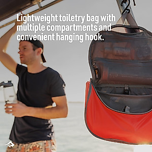 Sea to Summit TravellingLight Hanging Toiletry Bag, Travel Organizer for Men and Women, Regular, Spicy Orange