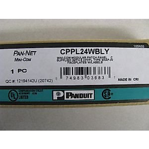Panduit CPPL24WBLY 24-Port Flat Patch Panel, Black