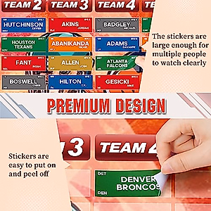 Fantasy Football Draft Board 2023-2024 Kit, 2023 Fantasy Football Draft Kit 14 Teams 20 Rounds,2023 Draft Board with 660 Player Labels Waterproof
