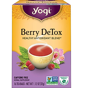 Yogi Tea - Berry DeTox Tea (6 Pack) - Healthy, Cleansing Antioxidant Blend - Caffeine Free - 96 Organic Herbal Tea Bags