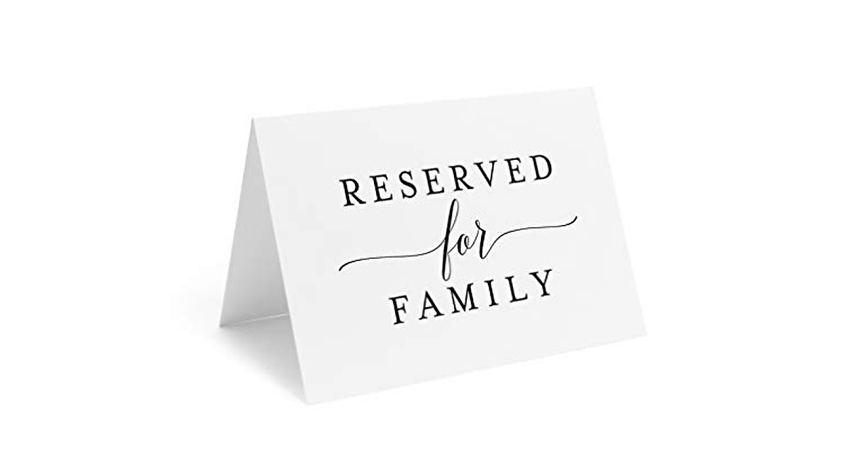 Wedding Reserved Signs - Pack of 10 | Bliss Collections