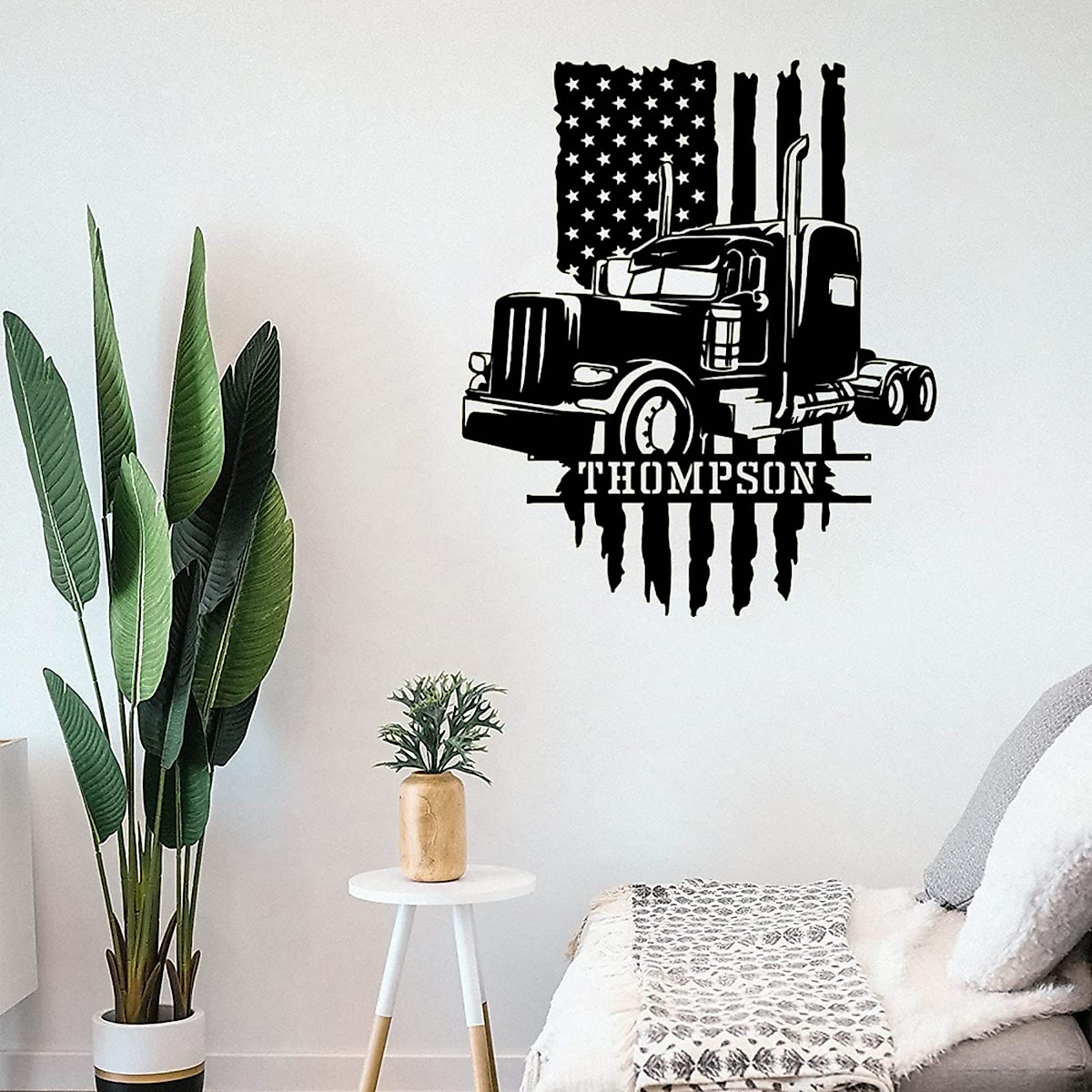 Custom Truck Metal Wall Sign - Personalized Truck Metal Wall Art - Truck Metal Wall Decor - Truck Home Decor - Gift for Him - Indoor Signs