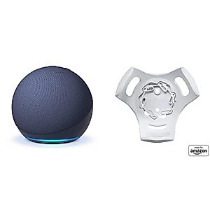 All-new Echo Dot (5th Gen, 2022 release) Deep Sea Blue with Wall Mount