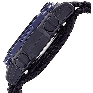 Armitron Sport Unisex 45/7004BLU Navy Blue Accented Digital Chronograph Black Nylon Strap Watch
