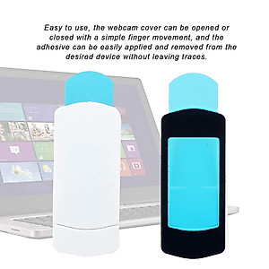 Webcam Cover Ultra Thin Plastic Lens Cap Cover Anti-hacker Privacy Security Suitable for Smartphones Tablets Desktops Laptops(white)