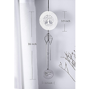 LEAVORES Sympathy Memorial Wind Chimes with Tree of Life Wind Spinner for Loss of Loved One - Ideal Bereavement/ Condolence/ Sorry for Your Loss Gifts