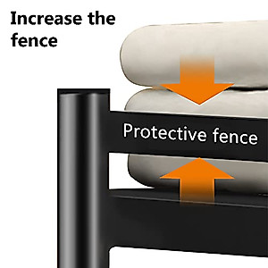 WPT Over-The-Toilet Storage, 3-Tier Bathroom Organizer with Shelves, Space Saver Toilet Rack, Stainless Steel, Easy to Assembly, Black