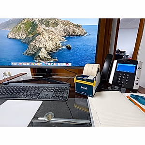 WOD TTD3SD Tabletop Multi-Roll Steel Desktop Tape Dispenser, Blue & Gray - Fits Tape up to 3 inch Wide, Holds 3 inch core, Weighted Rubber Base for Stability