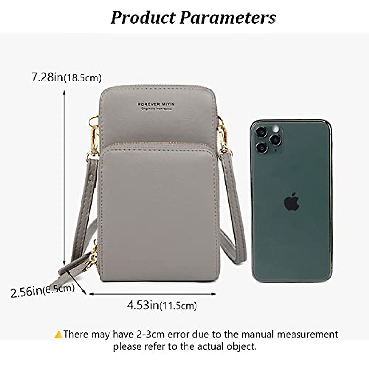 Small Crossbody Cell Phone Purse for Women, Touch Screen Phone Bag Mini Shoulder Handbag Wallet with Credit Card Slots