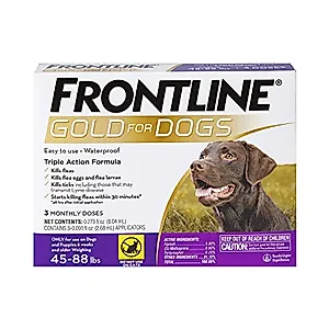 FRONTLINE® Gold for Dogs Flea & Tick Treatment, 45 - 88 lbs, 3ct