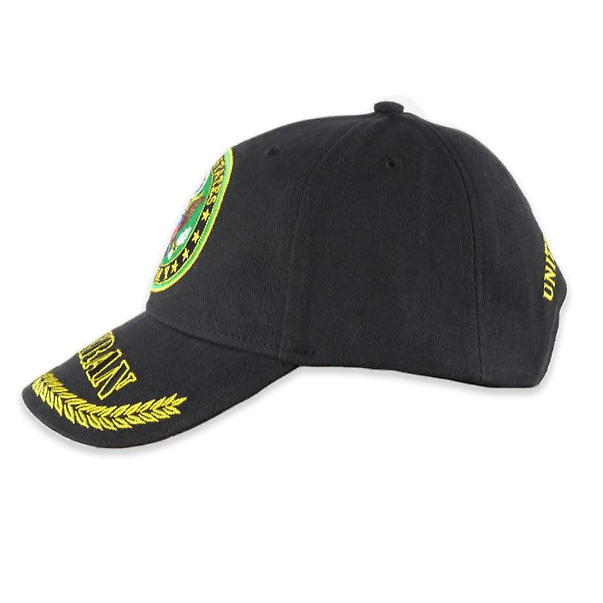 US Army Veteran Hat for Men and Women,Officially Licensed Product, Adjustable Strap Baseball Cap - Embroidered Army Baseball Cap Beautifully Stitched Lettering on Front and Back (Black)