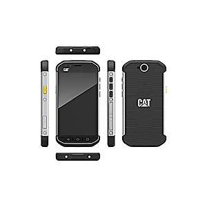 CAT S40 16GB Unlocked GSM 4G LTE Refined/Rugged + IP68 Certified Quad-Core Smartphone w/ 8MP Camera - Black