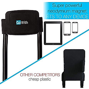 GOWITH Magnetic Tablet & Cell Phone Holder, Mobile Phone Stand, Lazy Bracket for Table, Bed, Car & Bike, Adjustable Rotating Gooseneck Mount with Flexible, Collapsible and Portable Design