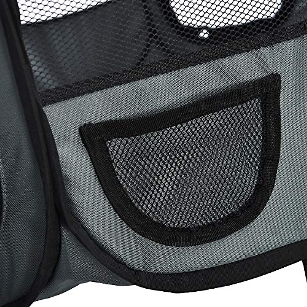Amazon Basics Portable Soft Pet Dog Travel Playpen, Large (45 x 45 x 24 Inches), Grey