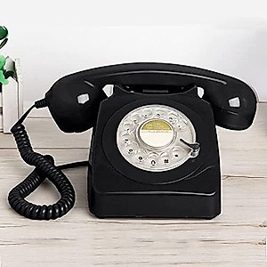 Benotek Telephone, Corded Landline Phones for Home, Retro Old Fashion Home Phone with Rotary Dial Keypad, Antique Old Fashion Telephones Novelty Gift for Decoration