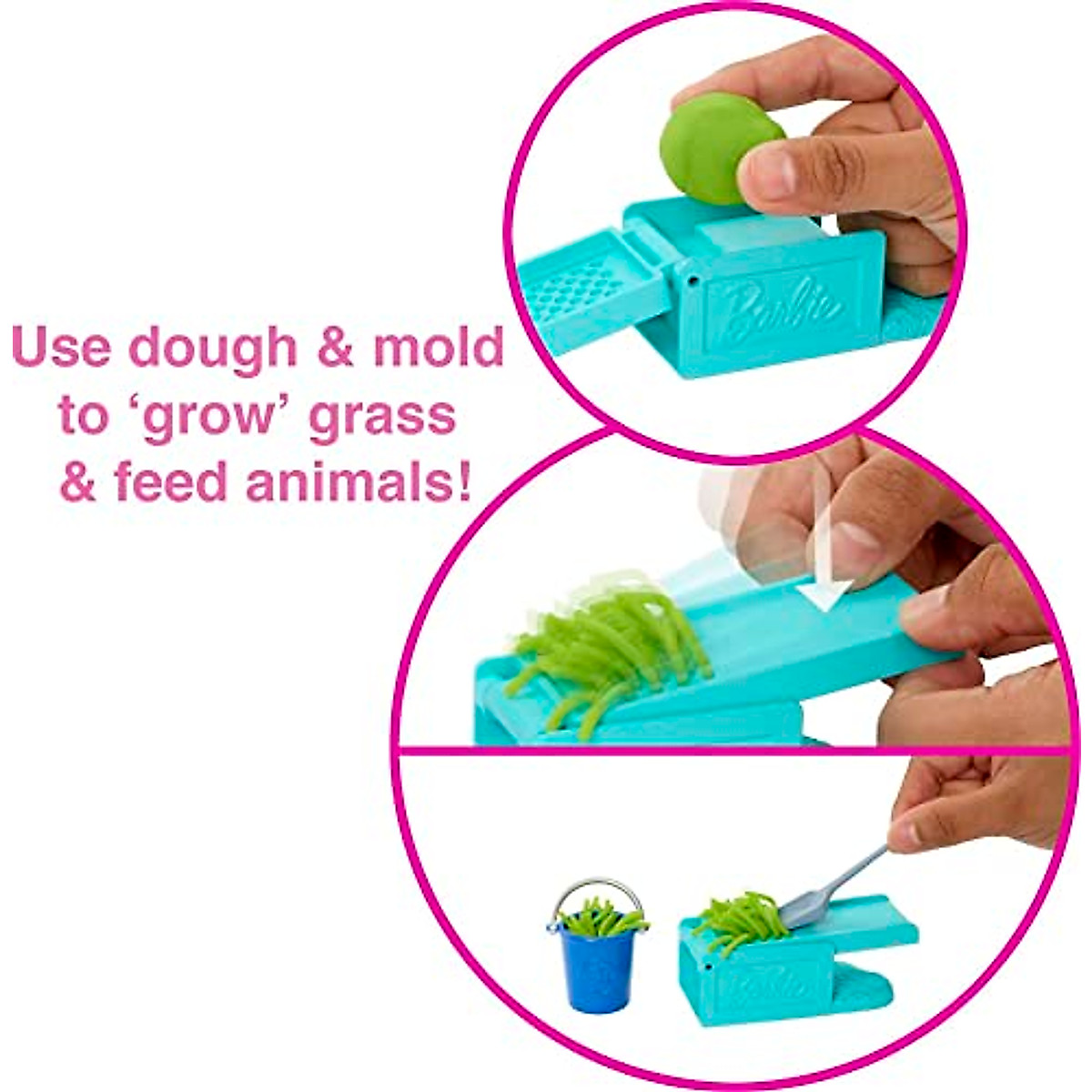 Barbie Doll & Playset, Hatch & Gather Egg Farm with Hatching Molds & Dough, Chicken Coop, 10 Animals & Accessories, Brunette Doll