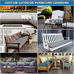SXROMDA Customize Bench Cushion, Furniture Cushion, High Density Memory Foam, Linen Washable, Non-Slip Bench Pad for Shoe Bench Rack, Window, Piano, Dining (Custom Size, Dark Coffee)